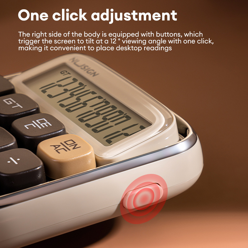 Deli Nusign NS043 Desktop Mini Electronic Calculator Mechanical ...