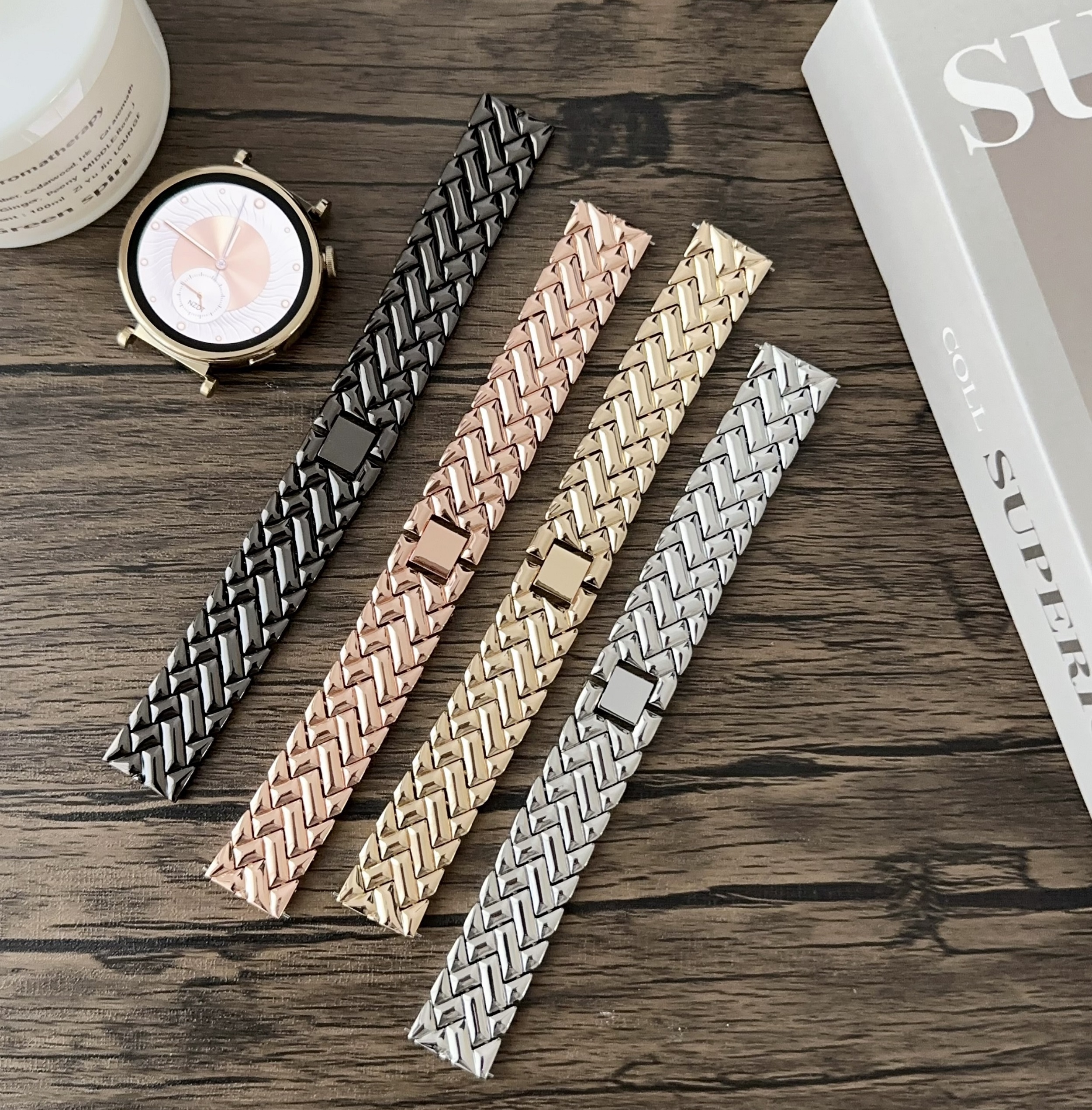 18mm V Shape Metal Watch Strap For Huawei watch gt 5 pro Strap 41mm ...