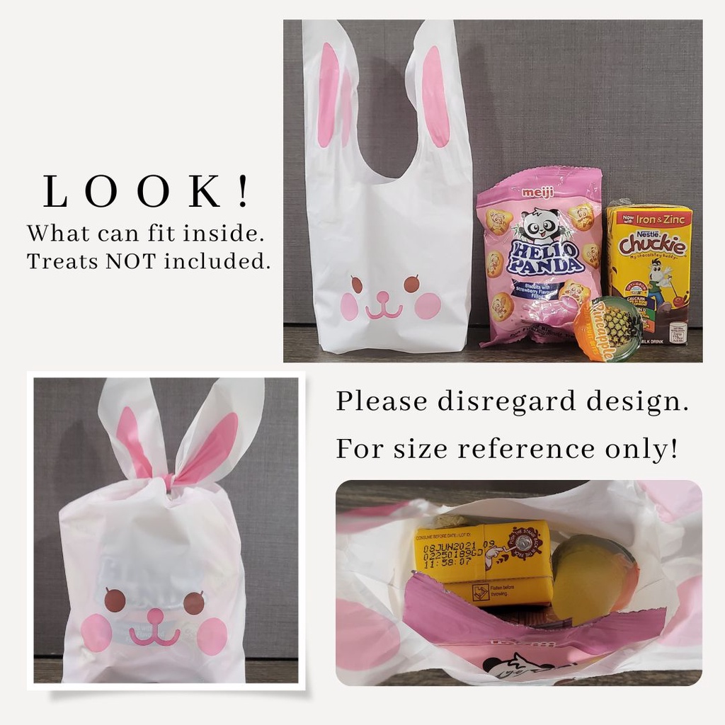 10PCS Cute Long Bunny Rabbit Ear Bag Nougat Biscuit Packaging Door gift ...