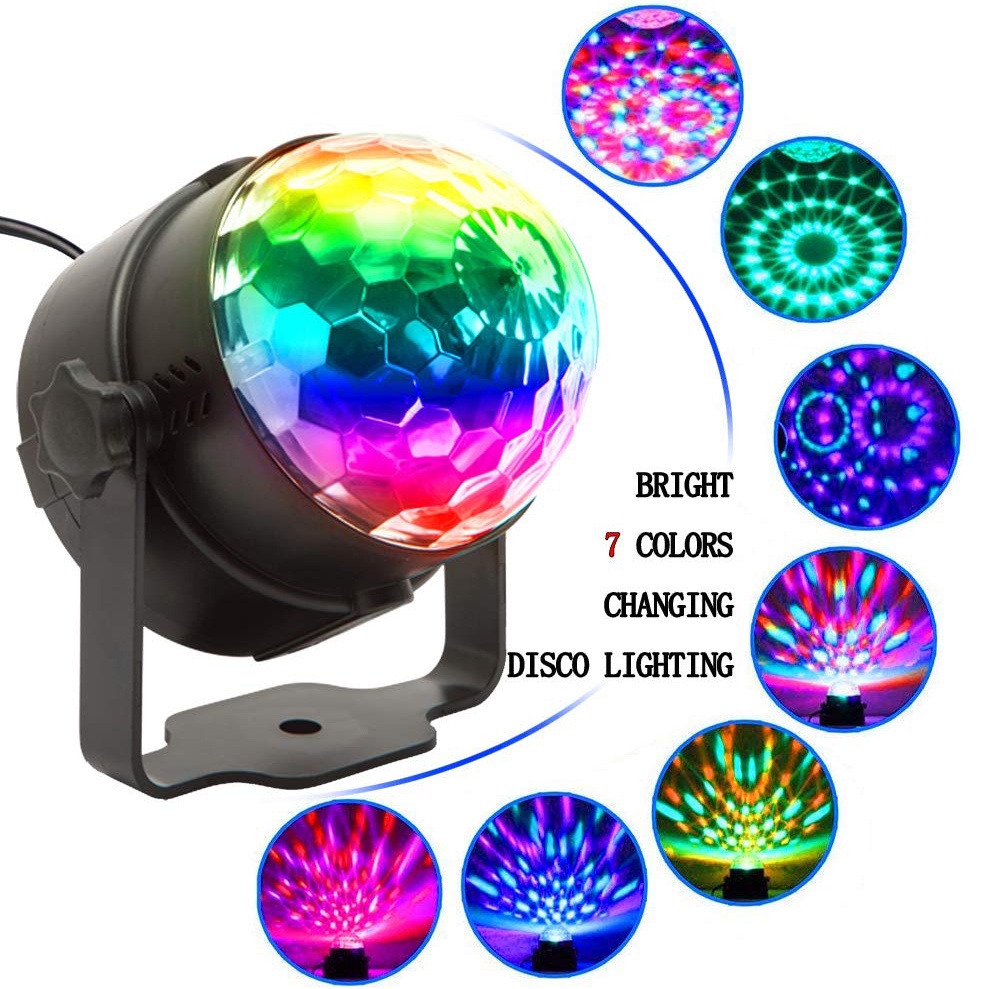 LED mini crystal magic ball USB Party Lights with Remote Control Dj ...