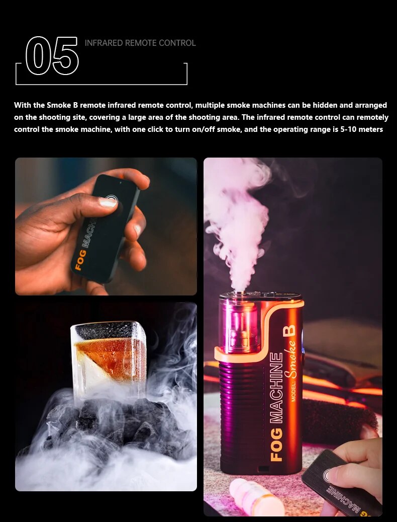 LENSGO Smoke B/S/K/S MiNi 40W Portable Hand-Held Fog Machine Studio ...