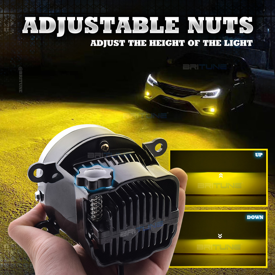 Super Bright Double Hyperboloid Bi LED Fog Light Projector For ...