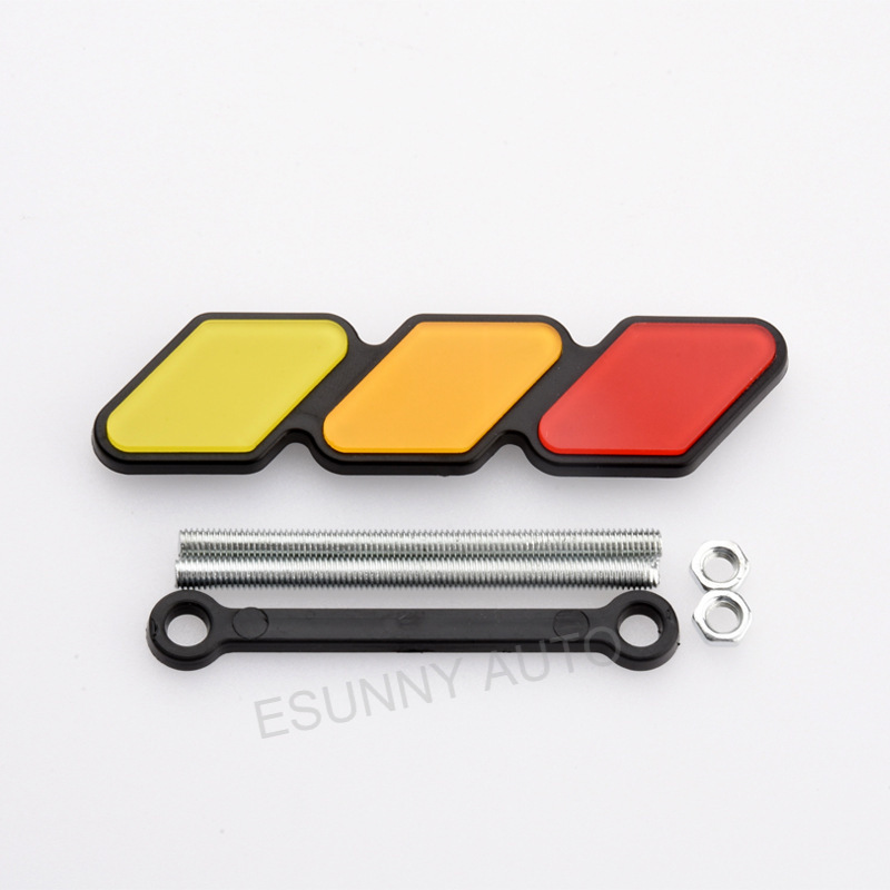 Toyota Hilux Tri-Color Grille Acrylic Badge Emblem ABS TRD Car Three ...