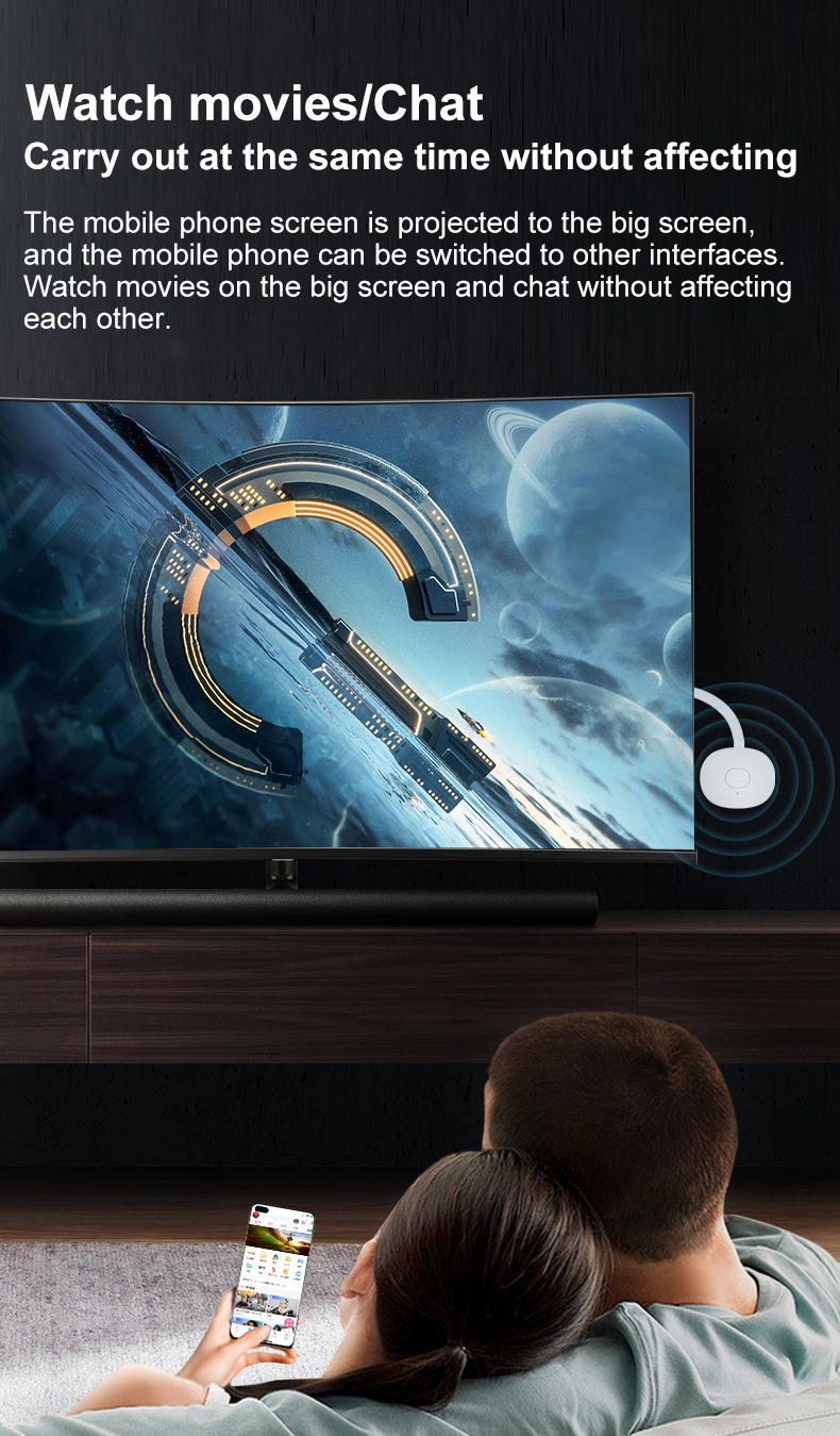 4K Ultra HD Wireless HDMI Dongle Display Receiver 1080P Mobile Wireless ...