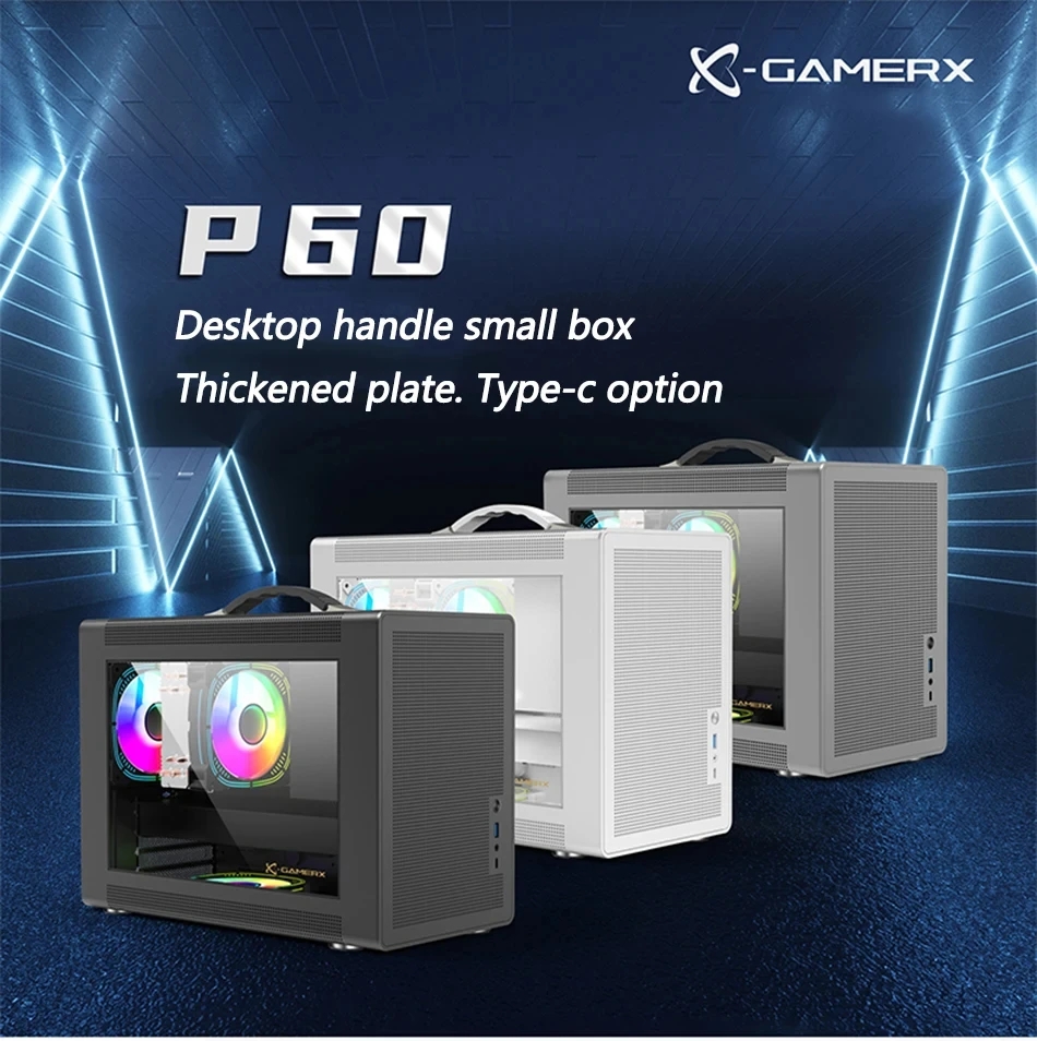 Power Train P60 Portable Case Portable MATX Main Board Type-C Desktop ...