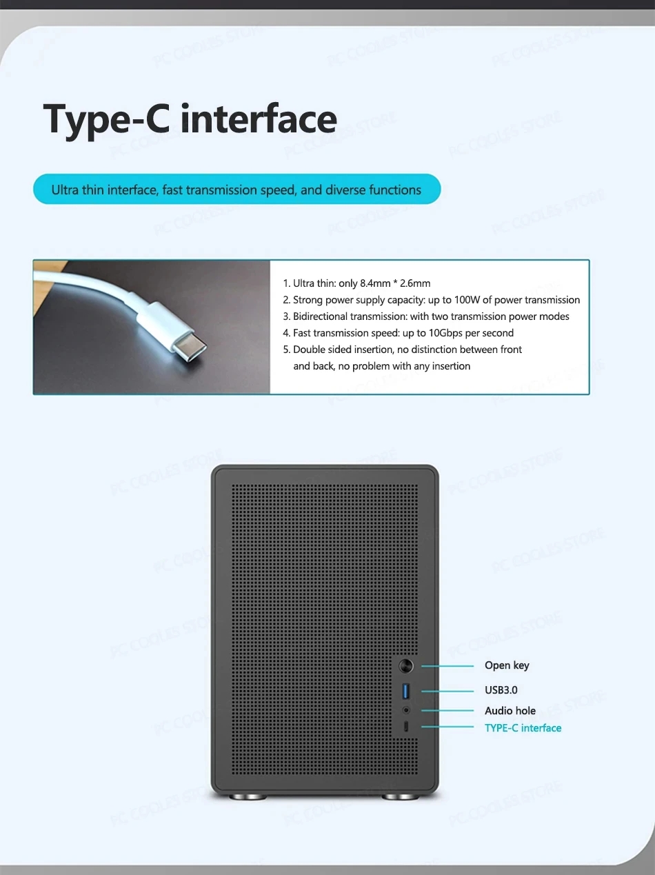 Power Train P60 Portable Case Portable MATX Main Board Type-C Desktop ...