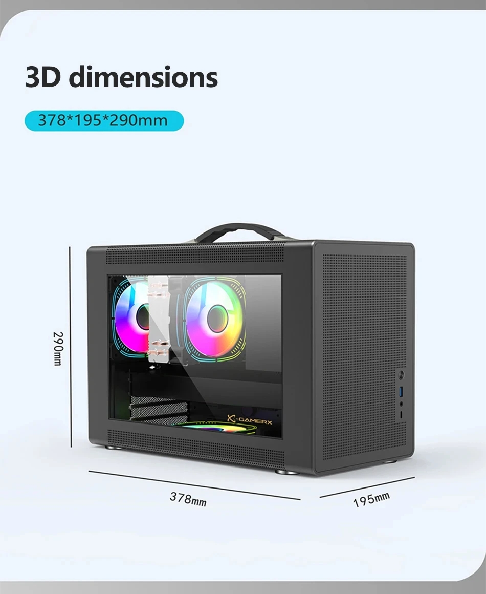 Power Train P60 Portable Case Portable MATX Main Board Type-C Desktop ...