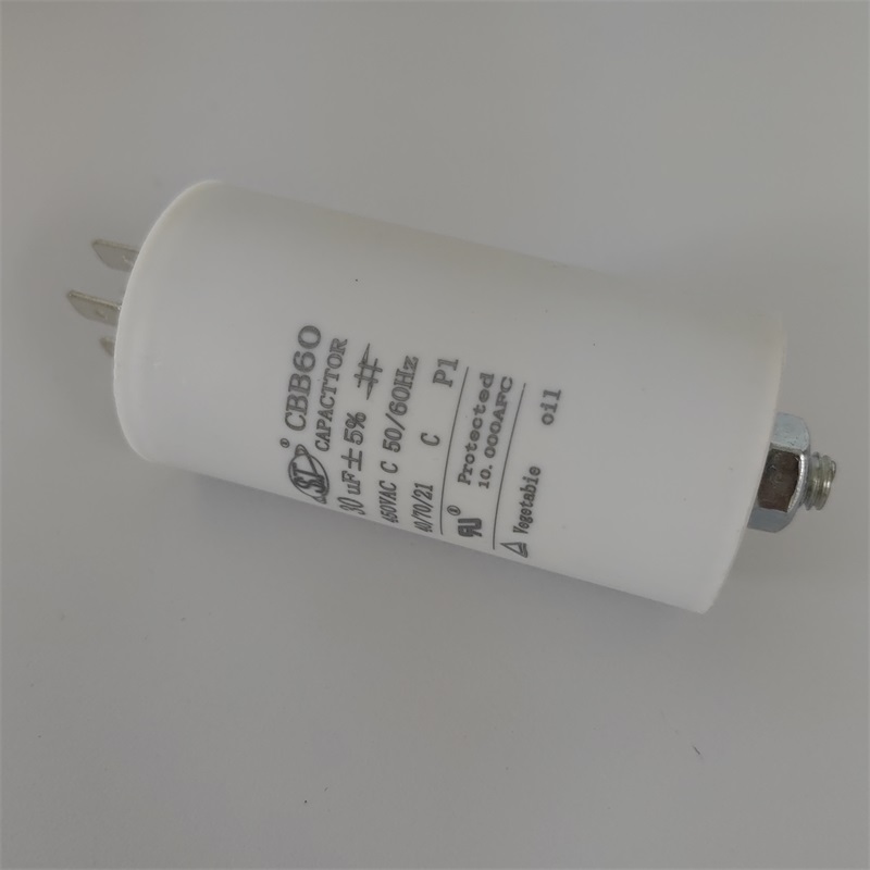 Cbb60 Bimetal Insert Terminal+Bottom Fixing Screw Capacitor 450VAC ...