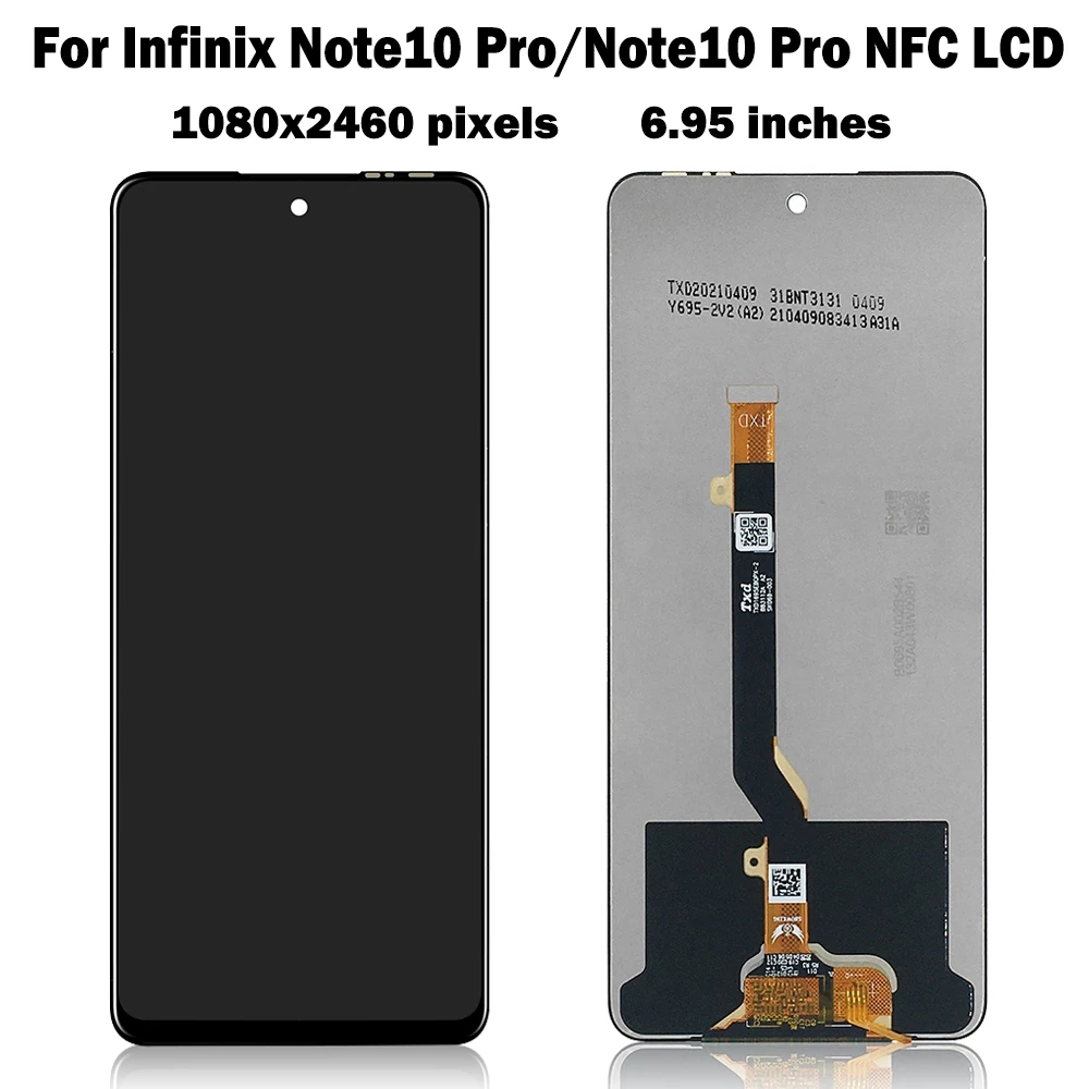 For Infinix Note 10 Pro X695 X695B LCD Display Note 10Pro NFC Touch ...