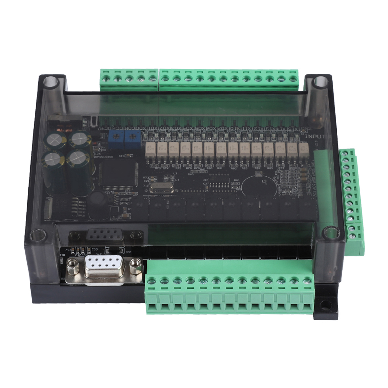 LE3U FX3U 24MR 6AD 2DA RS485 RTC (real time clock) 14 input 10 relay output 6 analog input 2 ...