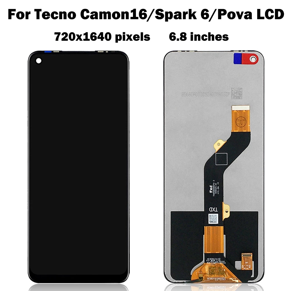 LCD Display For Tecno Pova LD7 LD7j Touch Screen Digitizer Assembly ...