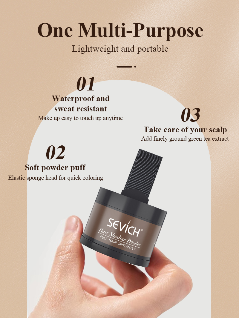 SEVICH Hair Powder Texture Hairline Powder Waterproof Hair Thickener ...