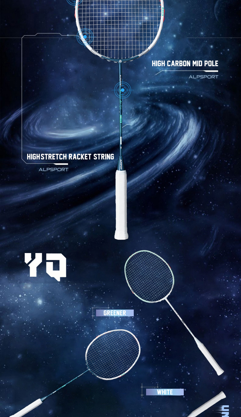 ALPSPORT YQ 4U Max 35LBS Badminton Racket Single White/Pink/Yellow ...