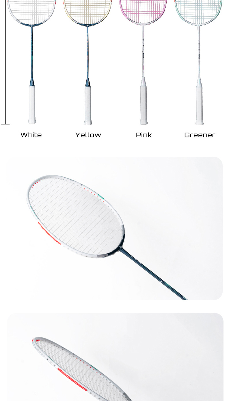 ALPSPORT YQ 4U Max 35LBS Badminton Racket Single White/Pink/Yellow ...