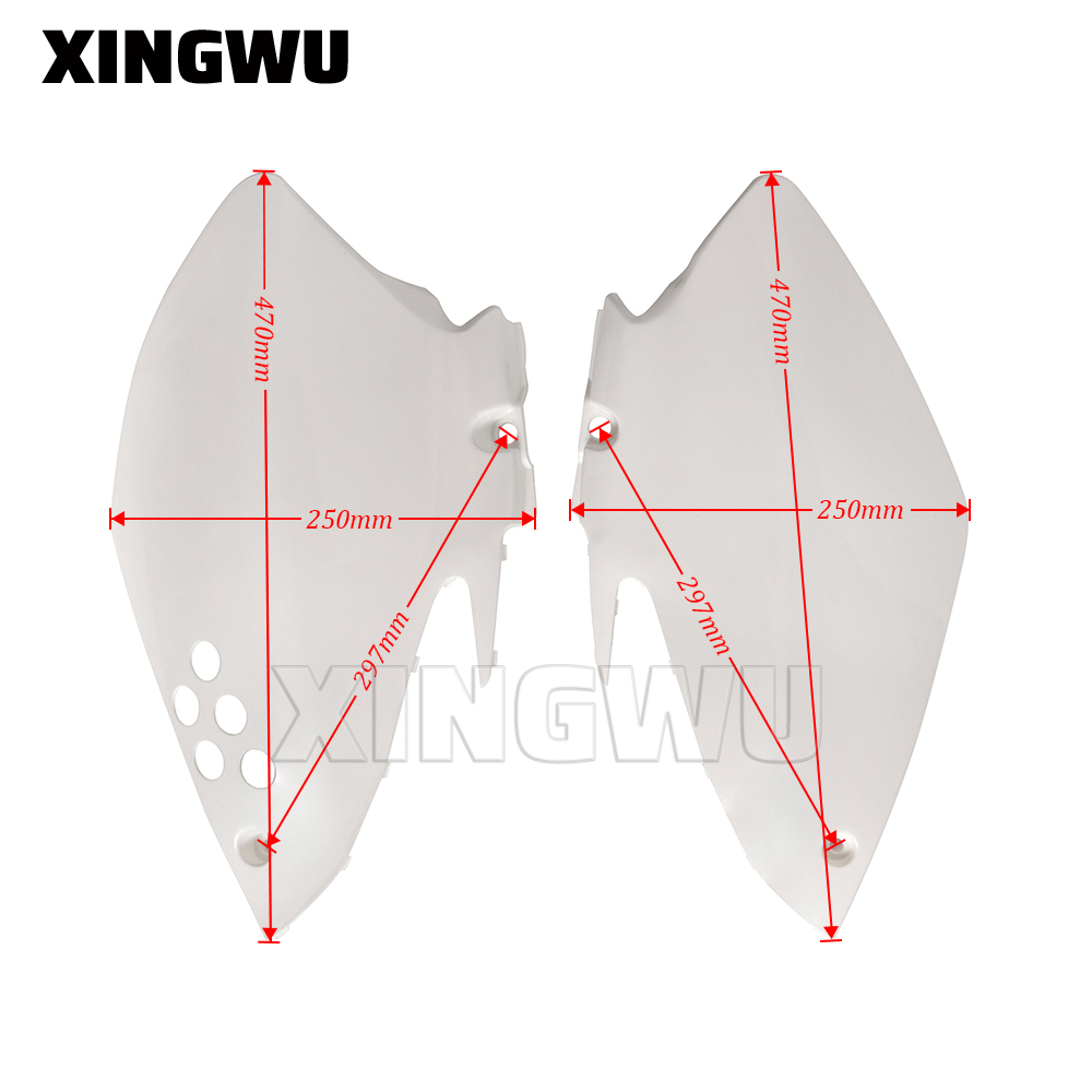 YZ125 Mudguard Plastic Kit Fender Radiator Shrouds Number Plate Fairing ...