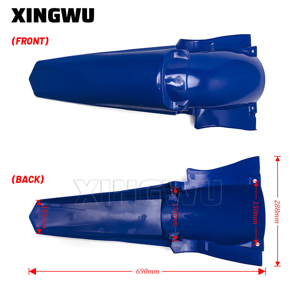 YZ125 Mudguard Plastic Kit Fender Radiator Shrouds Number Plate Fairing ...