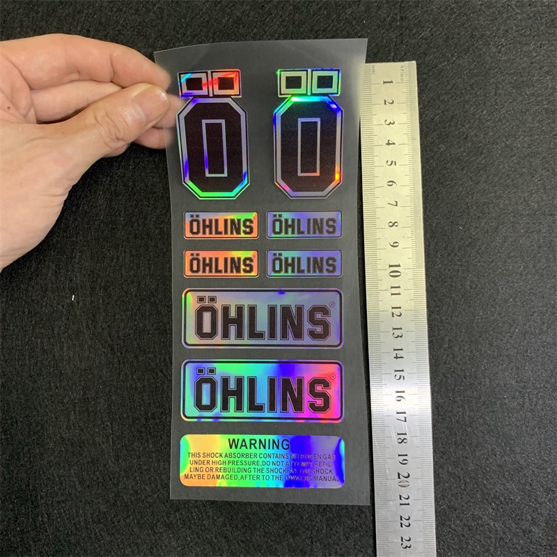 Ohlins Logo Reflective Sticker Colorful Laser Reflective Sticker ...