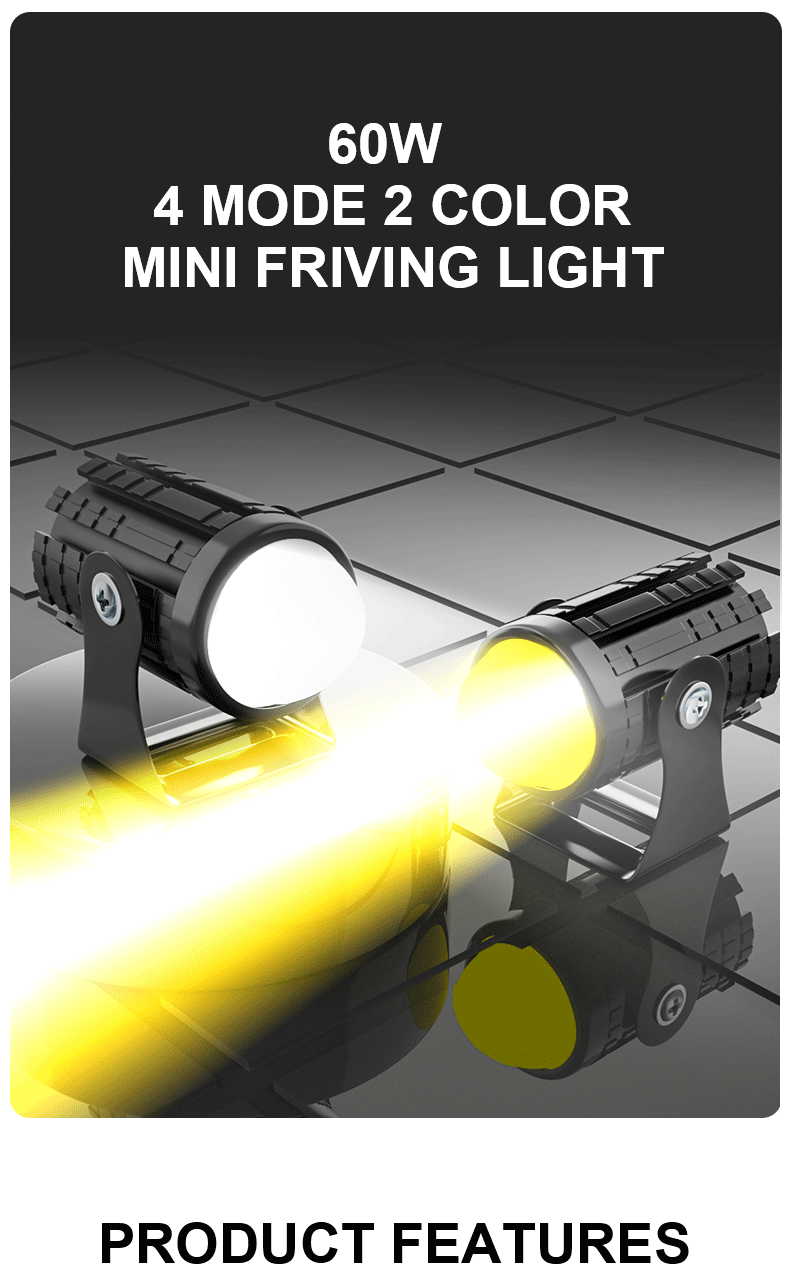 2PCS 60W Super Bright Mini Driving Light Set Led Light For Motorcycl ...