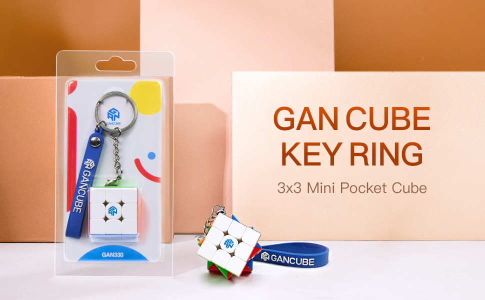 Gan Cube 330 Cube Key Ring 3X3 Speed Keychains Mini Toys Gift (Standard ...