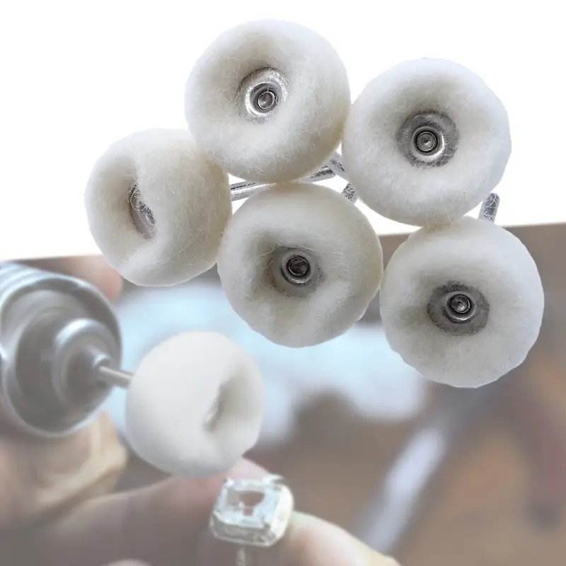 10-20 pieces wool felt frosted head abrasive polishing wheel 2.35/3mm ...