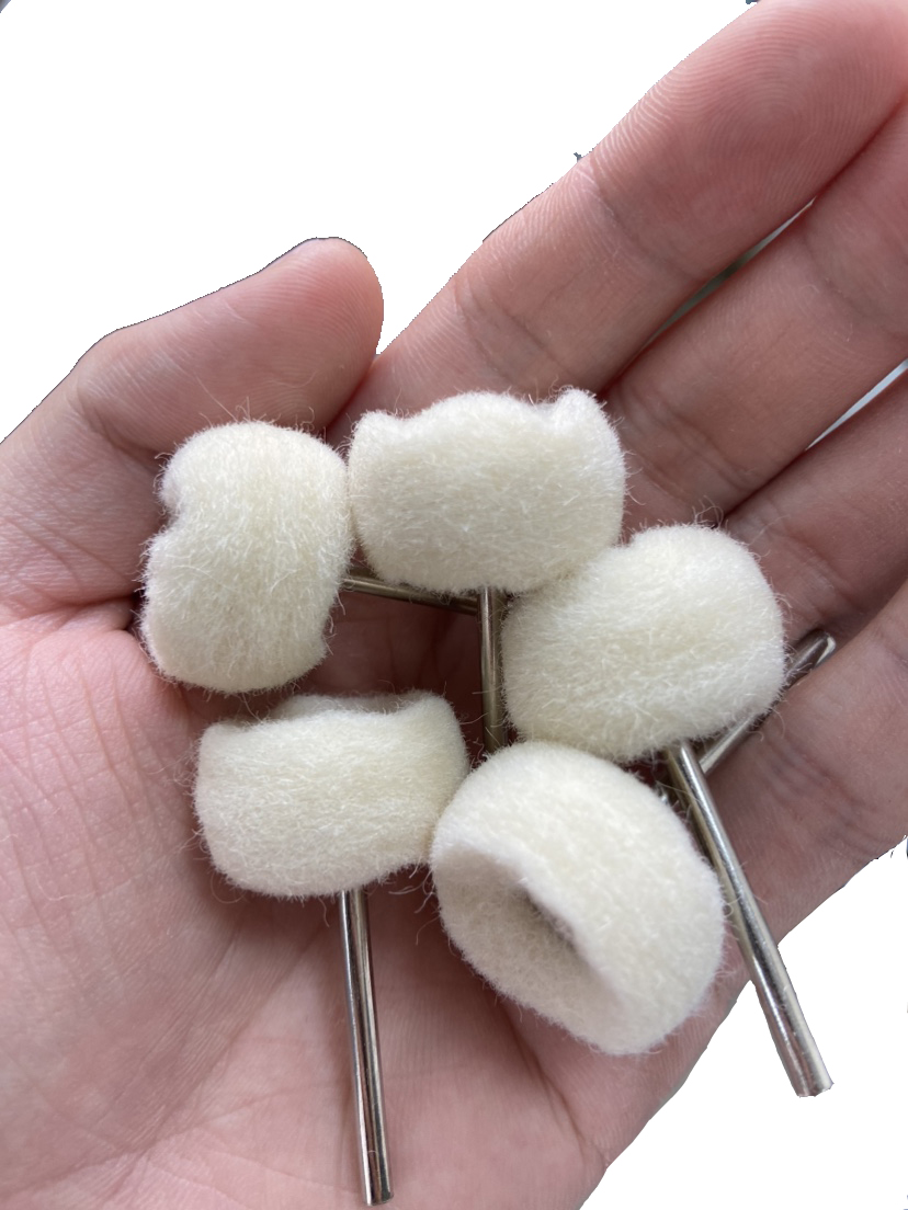 10-20 pieces wool felt frosted head abrasive polishing wheel 2.35/3mm ...