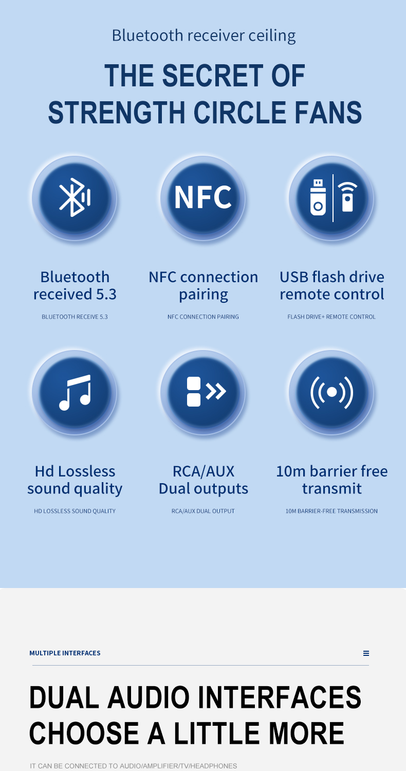 New T68 NFC Bluetooth 5.3 Receiver Car Stereo AUX 3.5mm Jack RCA Optical Bluetooth Audio ...