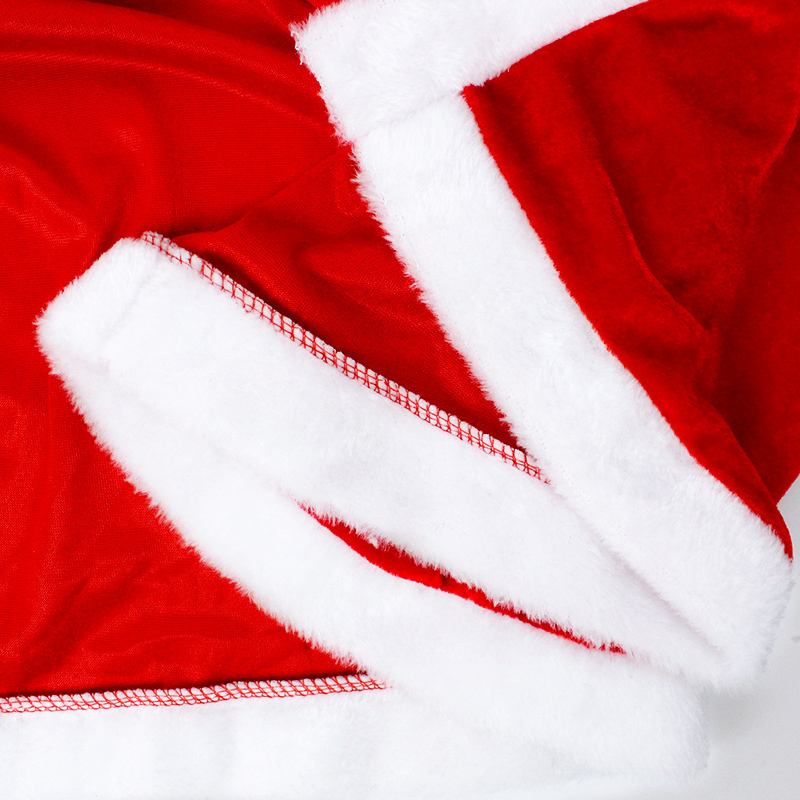 Christmas Hooded Cloak Costumes Fluff Santa Cape Stage Performance Wear ...