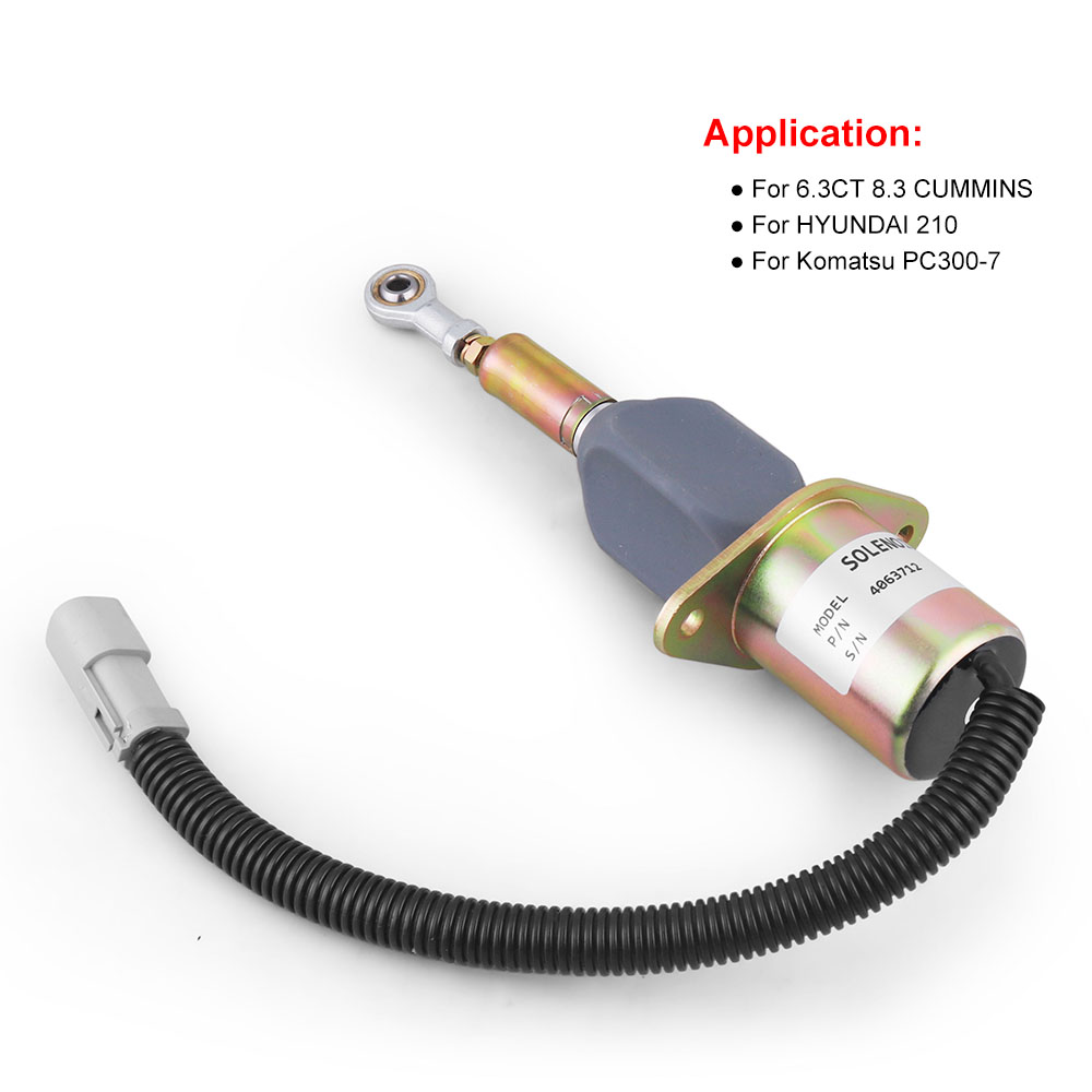 24V Fuel Shut Off Stop Solenoid 4063712 6743-81-9141 SA-5030-24 For ...