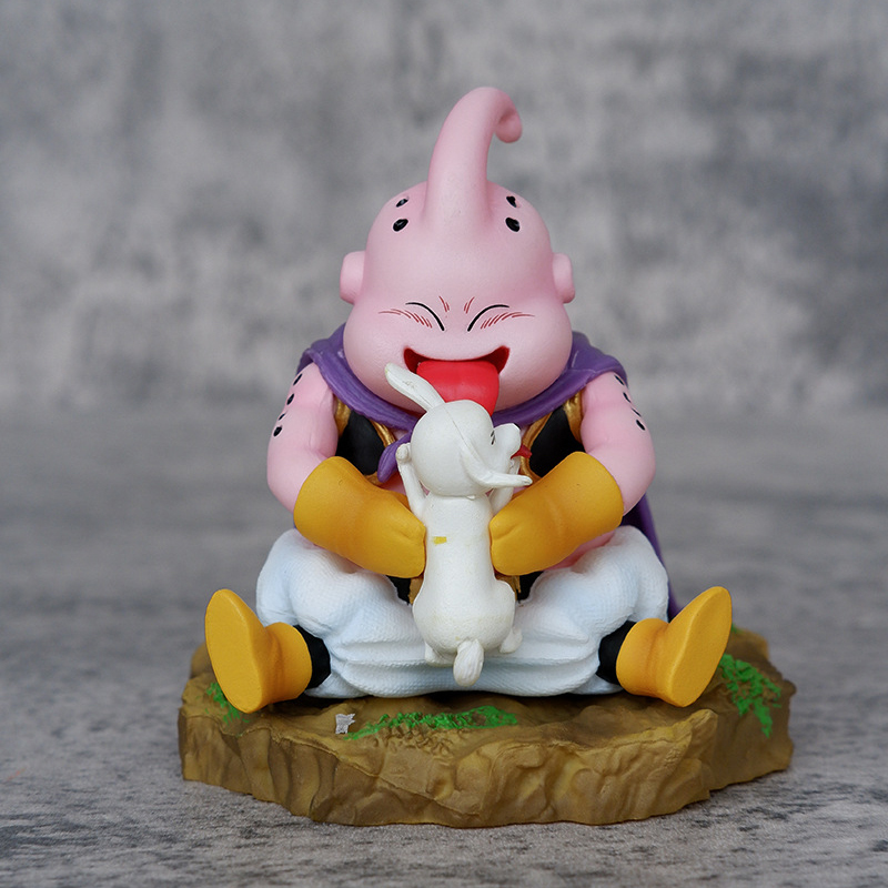 8cm Anime Dragon Ball Z Figure Majin Buu Action Figure Lick The Dog Fat ...
