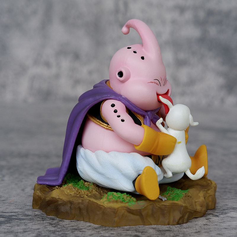 8cm Anime Dragon Ball Z Figure Majin Buu Action Figure Lick The Dog Fat ...