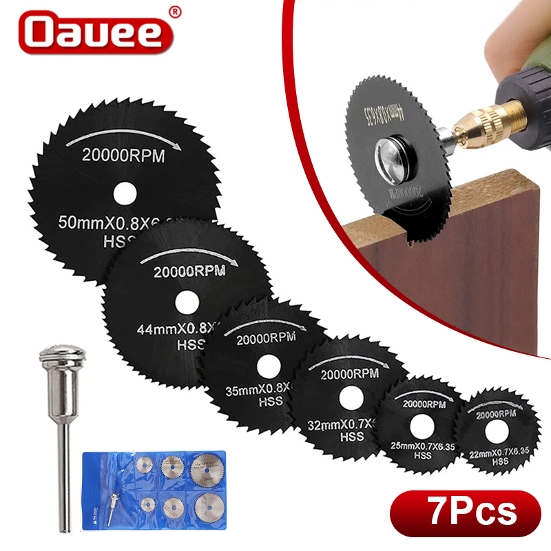 HSS Electric Cutting Saw Blade Set 6PCS 22-50MM Mini Circular Ultra ...