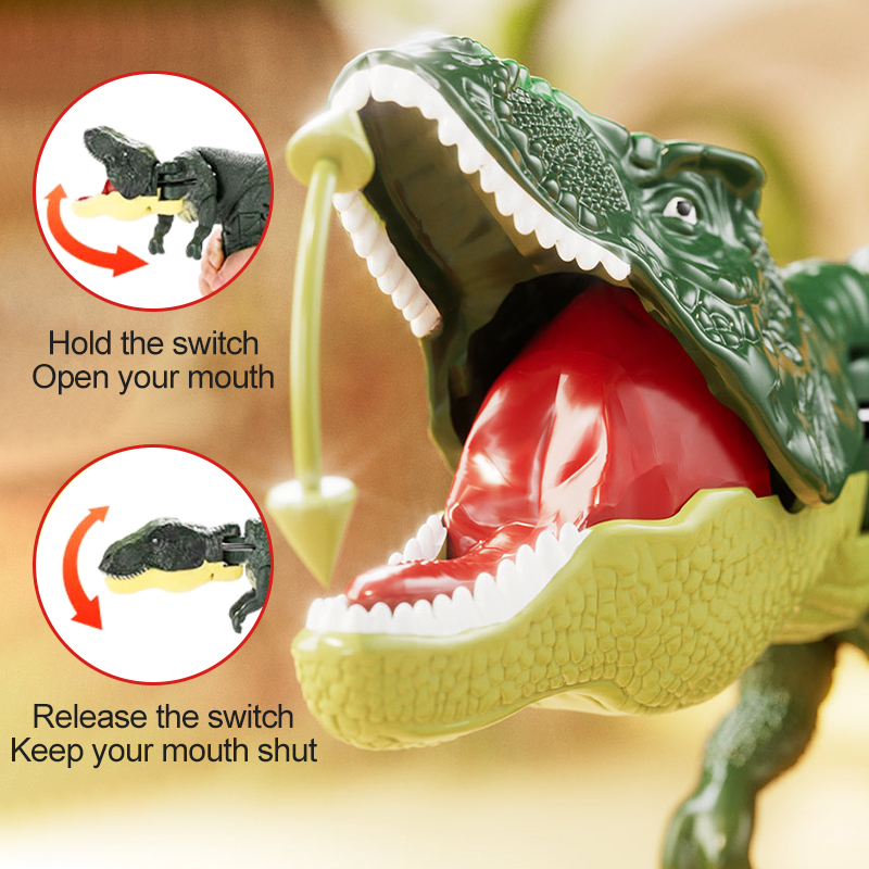 Shaking Head Dinosaur Toy That Can Light Up And Make Sounds By Manually ...
