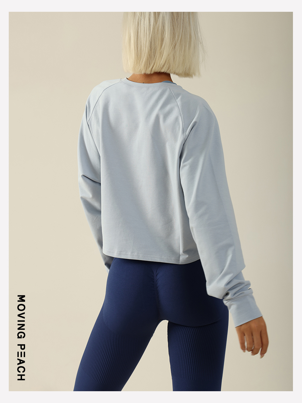 MOVING PEACH Sweatshirt For Women Sports Crewneck Pullover Loose ...
