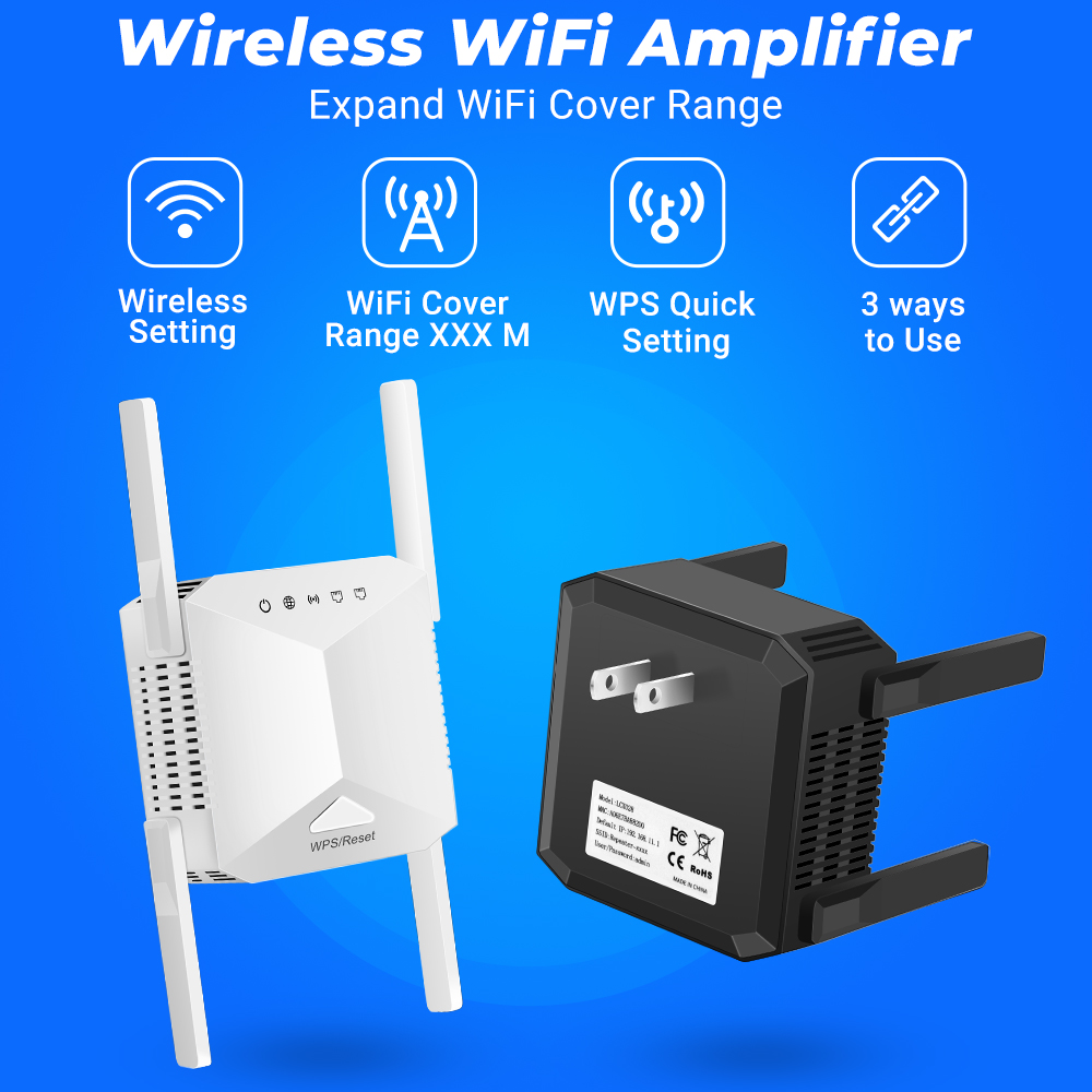 ROVF wifi extender 5g/2.4g Wireless Dual Band Wifi Range Extender ...