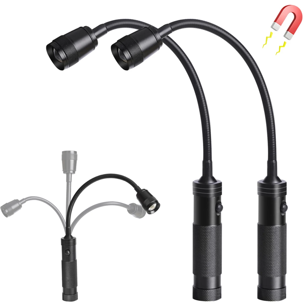 LED Gooseneck Flashlight, Flexible LED Light With Magnetic Base ...