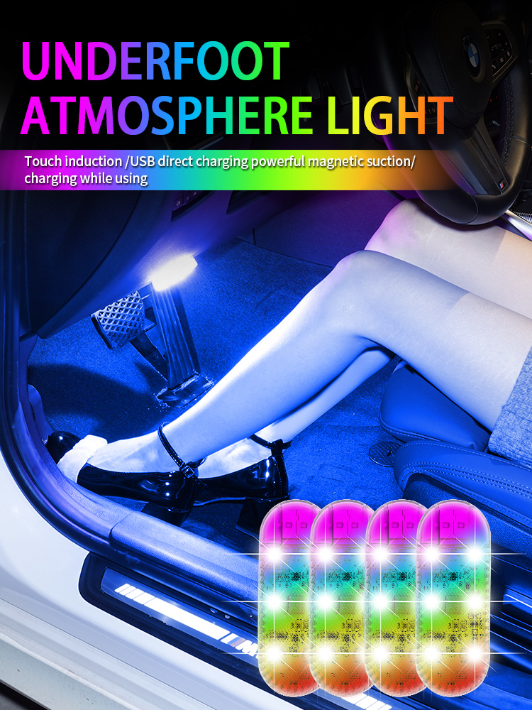 6 LED Rechargeable Touch Light, Car Interior Dome, Roof, Ceiling ...