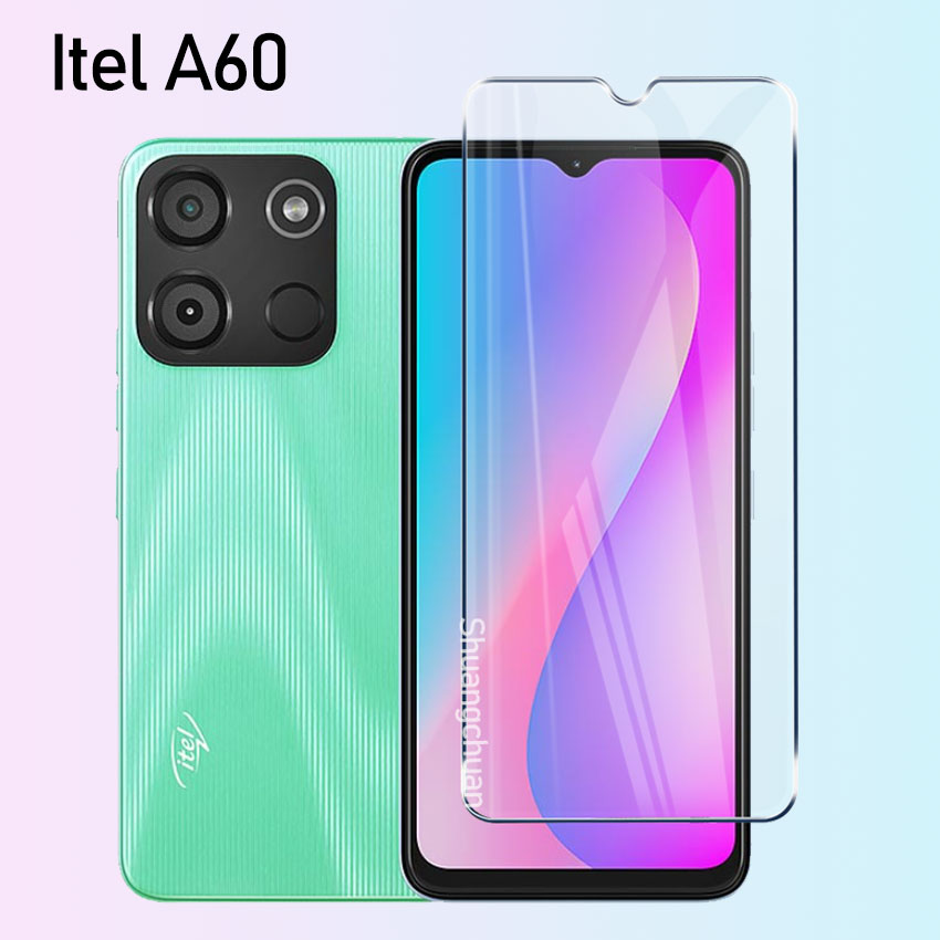 For Itel A70 tempered glass Itel A60 Clear Large arc edge Screen ...