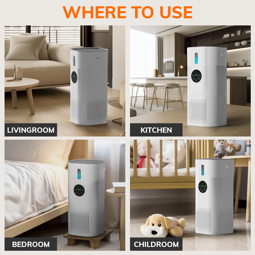 MIUI Smart 2-in-1 Air Purifier & Humidifier HEPA Filter 99.97% Removal ...