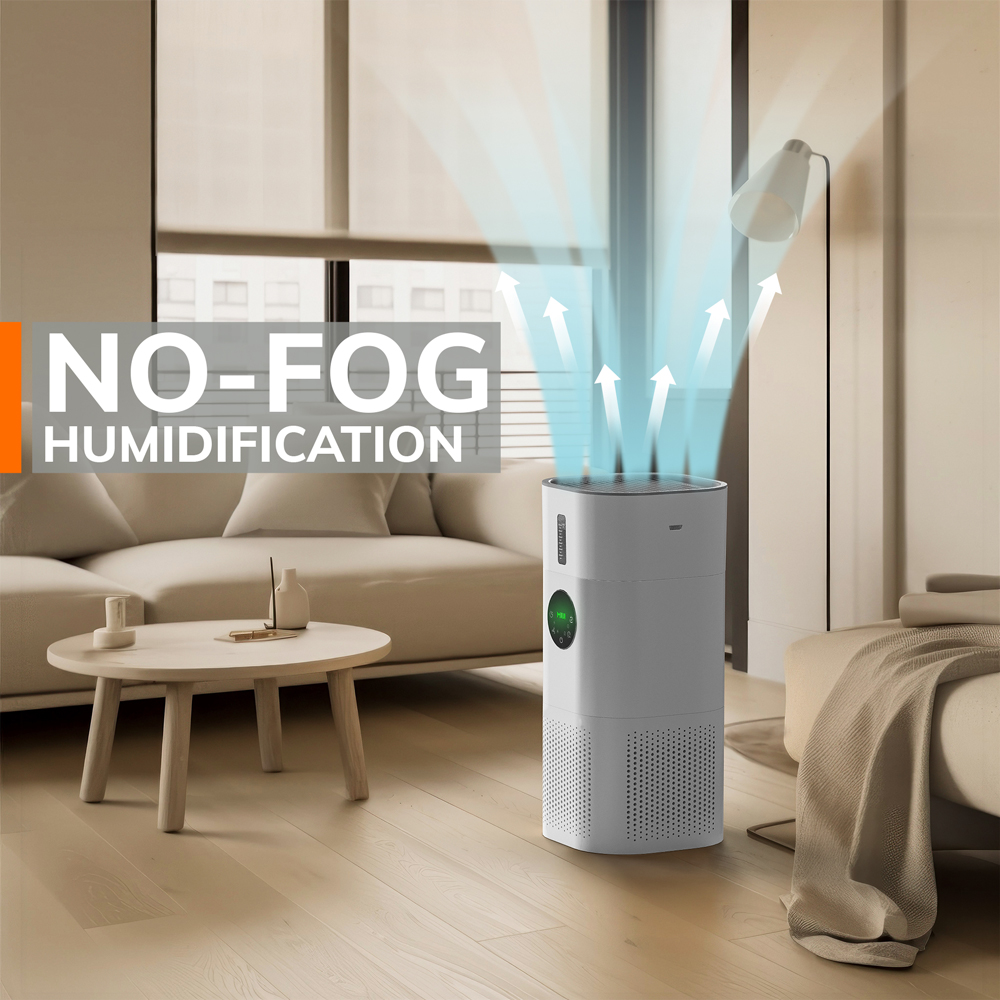 MIUI 2-in-1 Smart Air Purifier with Humidifier Combo for Home Allergies ...