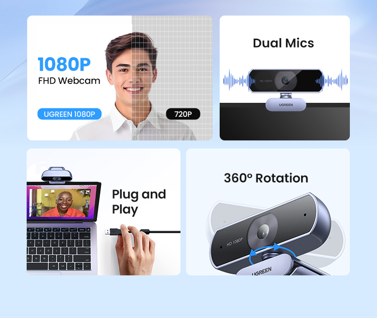 UGREEN USB Webcam 1080P HD Mini Webcam For Laptop Computer Web Camera ...