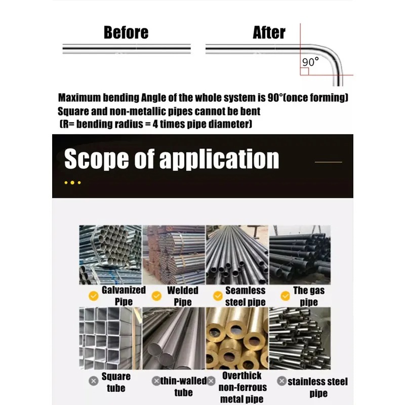 SWG-1 Ø13mm-34mm Hydraulic Pipe Bender Steel Pipe Bender Iron Pipe ...