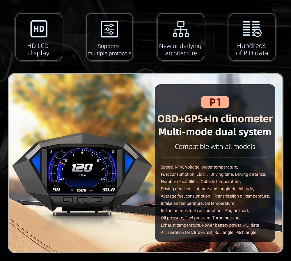 NEW P1 OBD OBD2 Meter PERODUA ATIVA YARIS SAGA VVT BEZZA AXIA Gauge ...