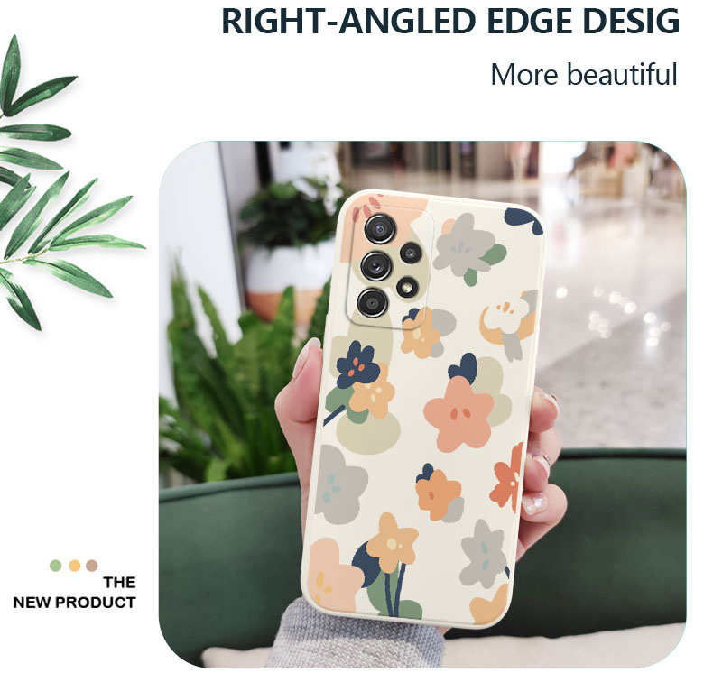 Flowers In The Sun Phone Case For Samsung Galaxy A16 A06 A15 A25 A35 A55 A05 A05S 4G 5G Liquid ...