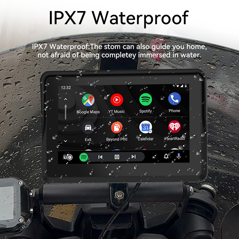 PND-Q5S motorcycle navigator 5 inches IPX7 waterproof play portable car wireless carplay ...
