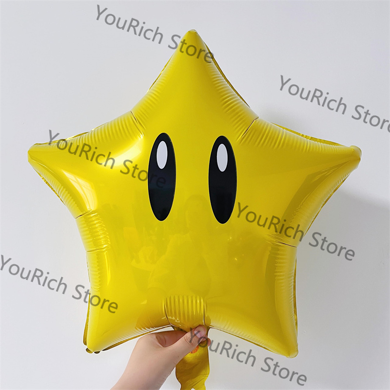 Super Mario Foil Balloon Luigi Mario Bros Award Star Ballon Birthday ...