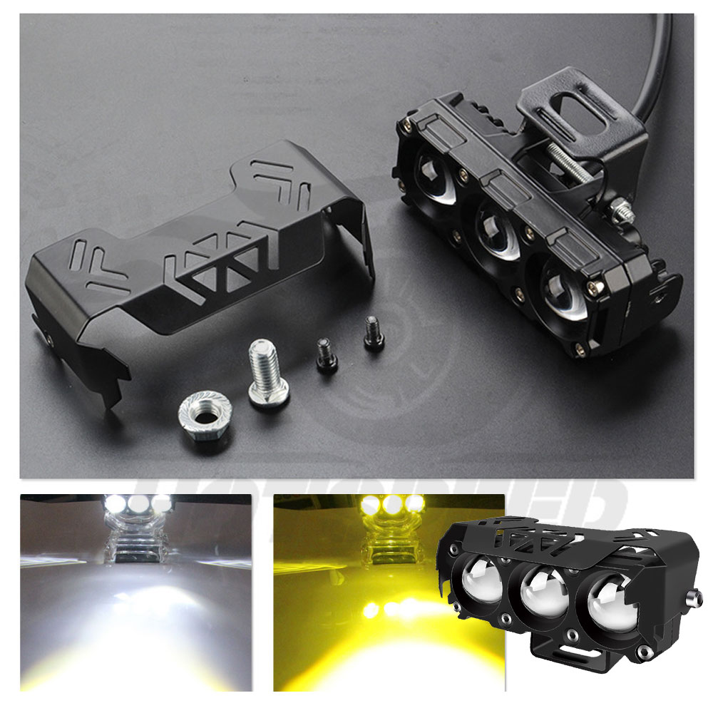 Hotspeed Tri Star Led Mini Driving Light For Motorcycle Super Bright