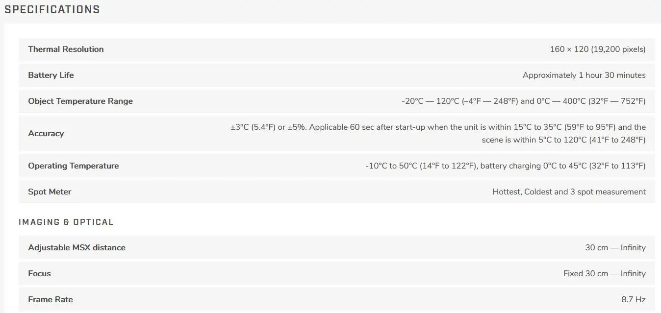 FLIR ONE Edge Pro Thermal Imaging Camera Mobile Phone Infrared Thermal ...