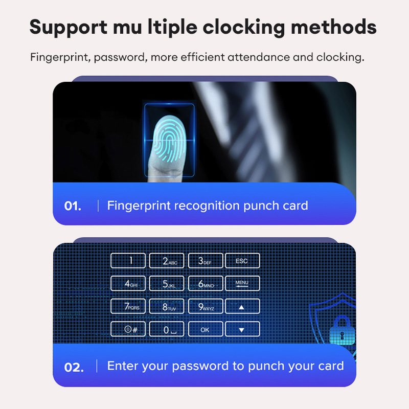 Deli Fingerprint Biometric Machine 2.4'TFT Screen Fingerprint ...