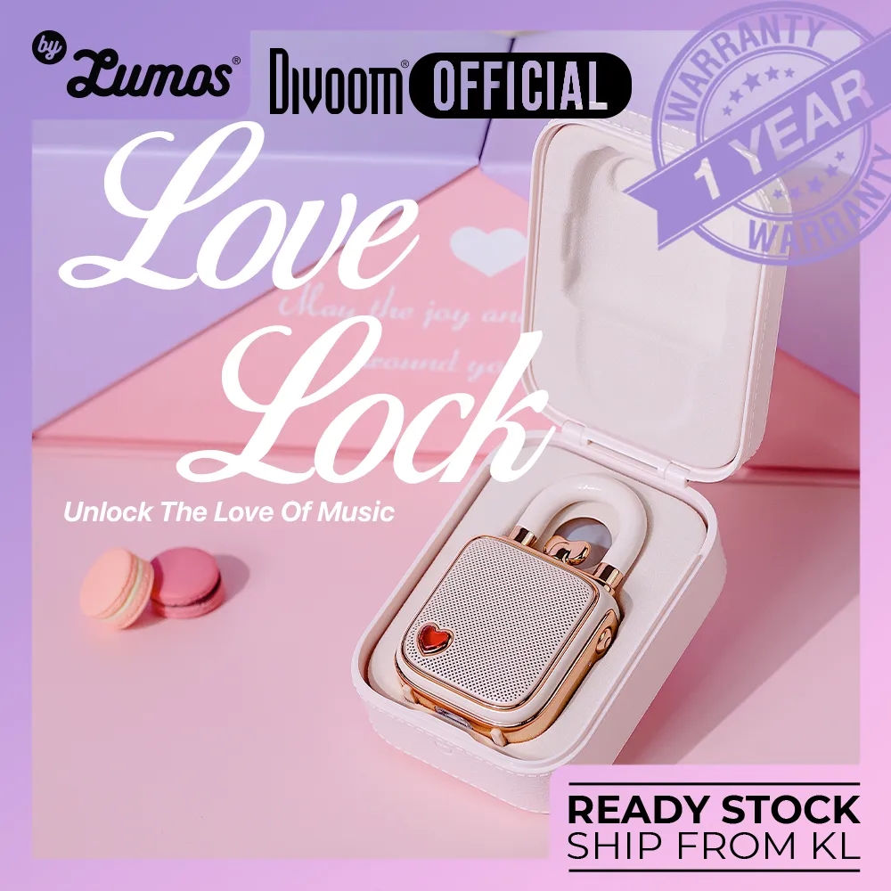 Divoom LoveLock Portable Bluetooth Speaker, Mini Cute Retro Stylish ...