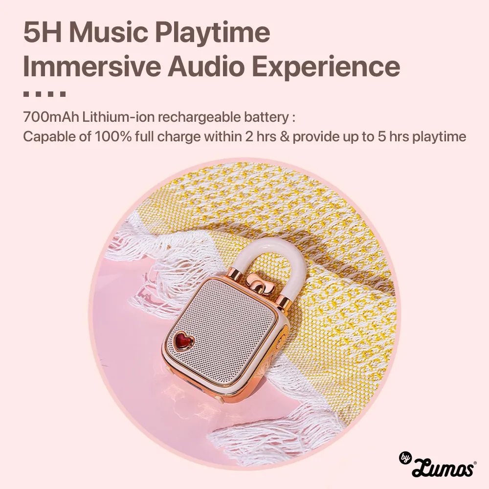Divoom LoveLock Portable Bluetooth Speaker, Mini Cute Retro Stylish ...